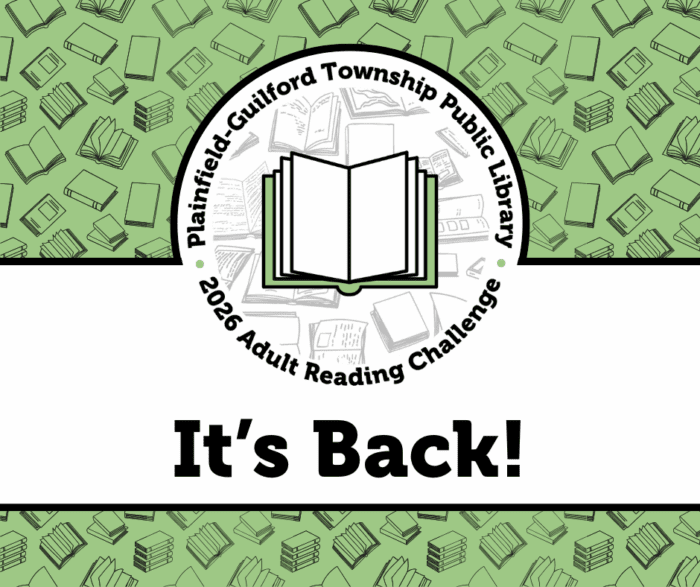 2026 Adult Reading Challenge - Plainfield-Guilford Township Public Library